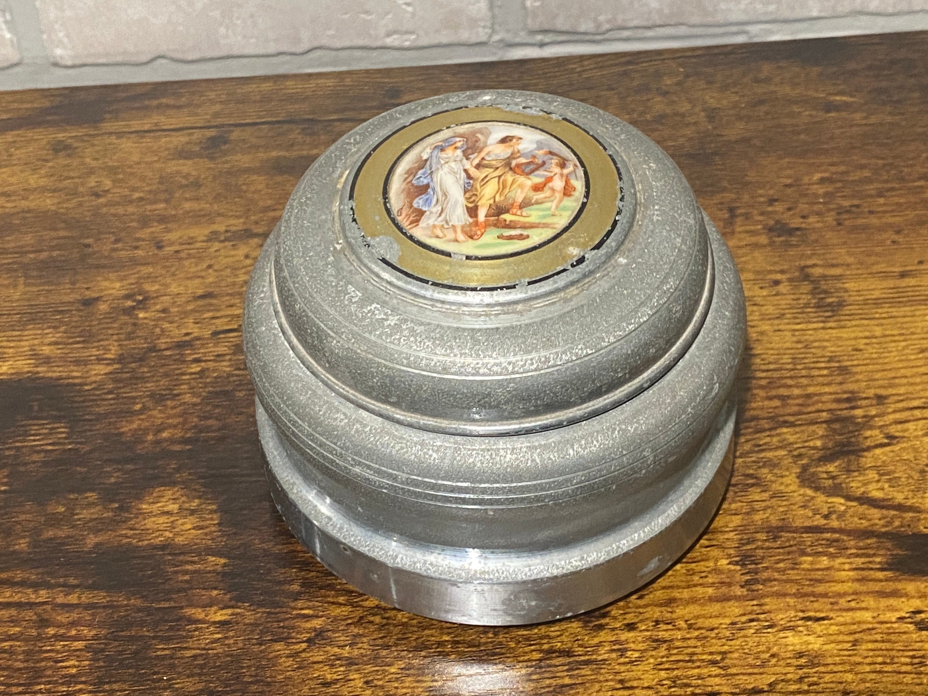 Vintage Collector Powder Puff Music Box, Swiss Aluminum Casing - Etsy