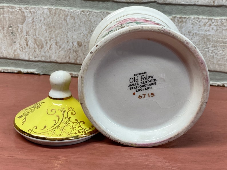 Vintage Old Foley James Kent Porcelain Lidded Container - Etsy