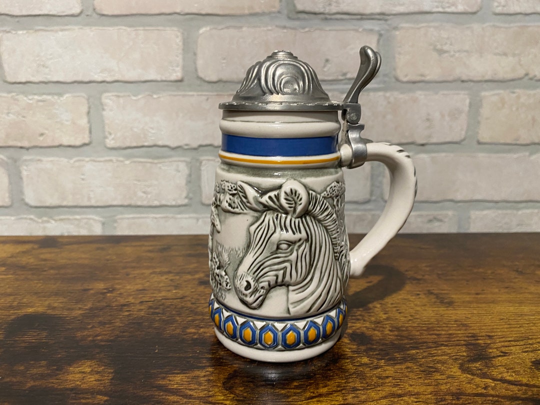Collectible Avon Steins, Endangered Species, Mountain Zebra, 1992 ...
