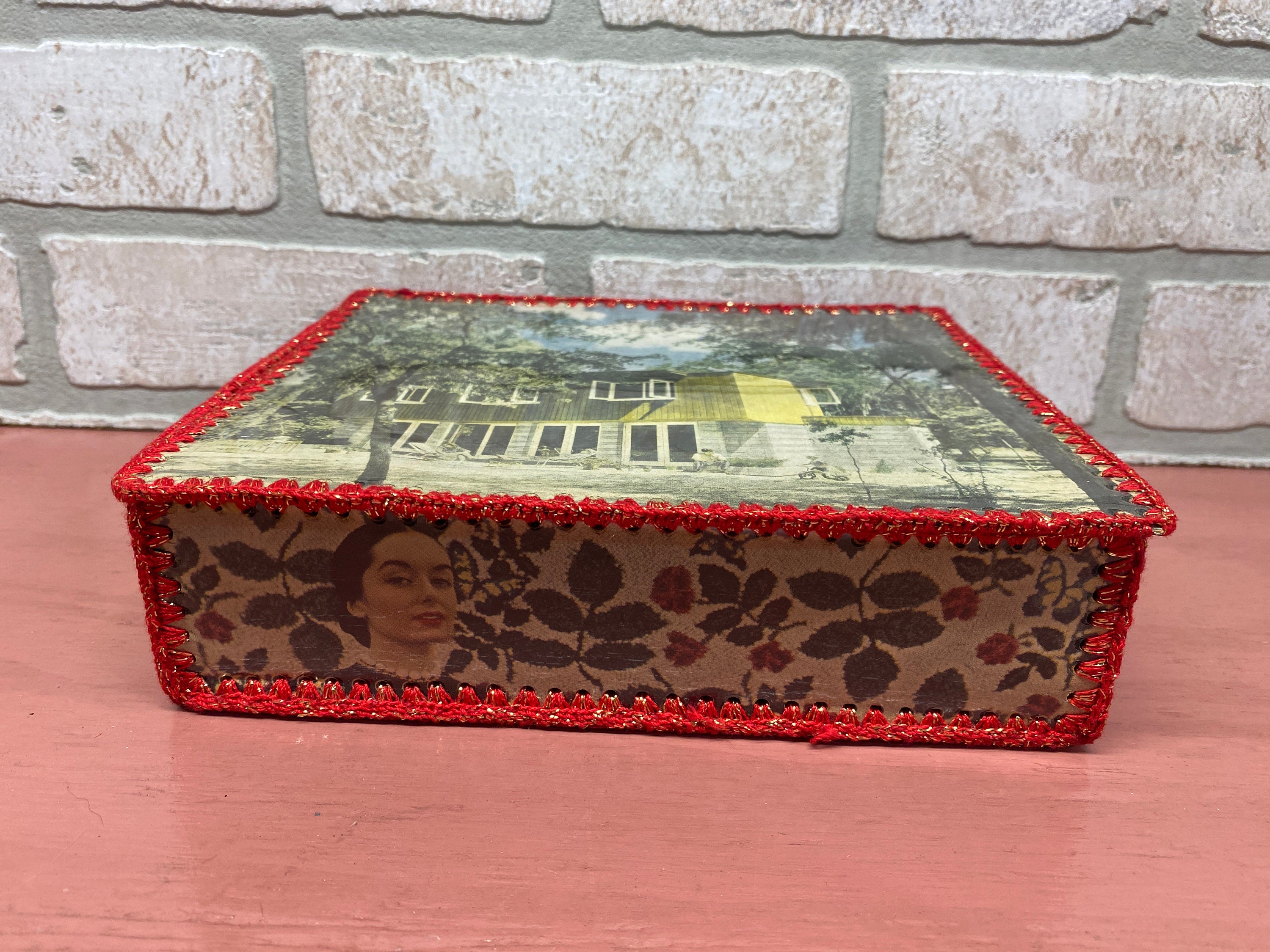 Vintage Memory Box Storage, Storage Box, Stitched Hinged Box - Etsy