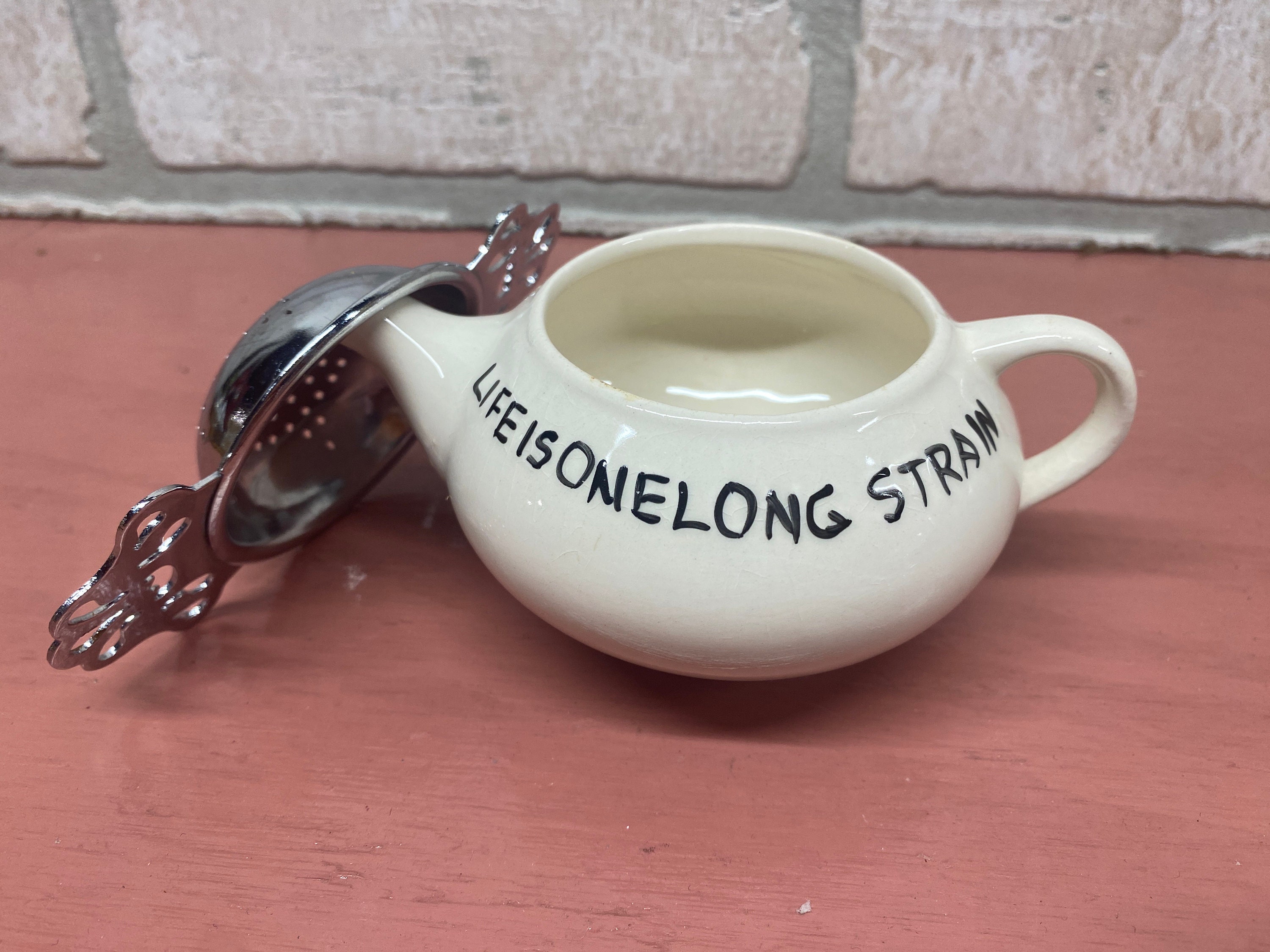 Vintage Tea Maker, Life is One Long Strain, Tea - Etsy