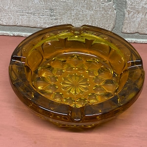 Vintage Amber Glass Ashtray, Home Decor, Vintage Ashtray - Etsy