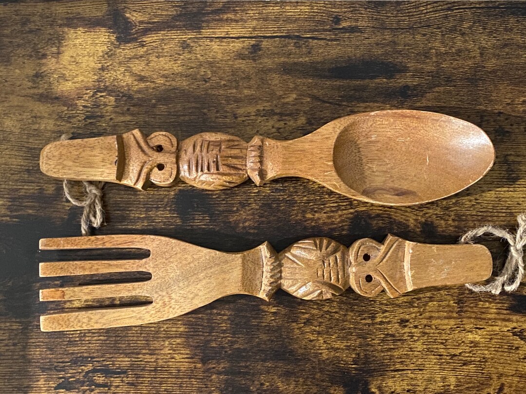 Owl Decorative Fork and Spoon Set, Kitchen Wall Decor - Etsy