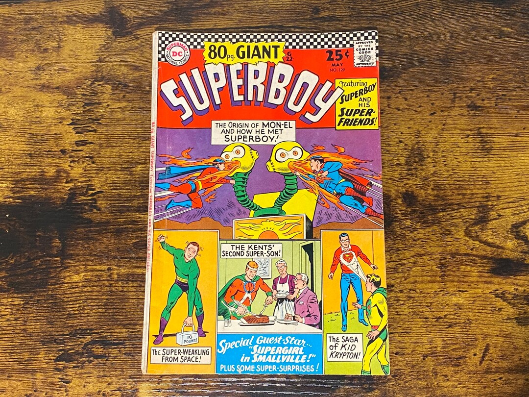 Superboy Giant 80 Page Comic Book, May 1966, No. 129 Issue, Mon-el ...