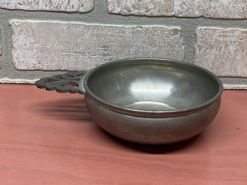 Vintage Pewter Dish Handled Dish Vintage International - Etsy