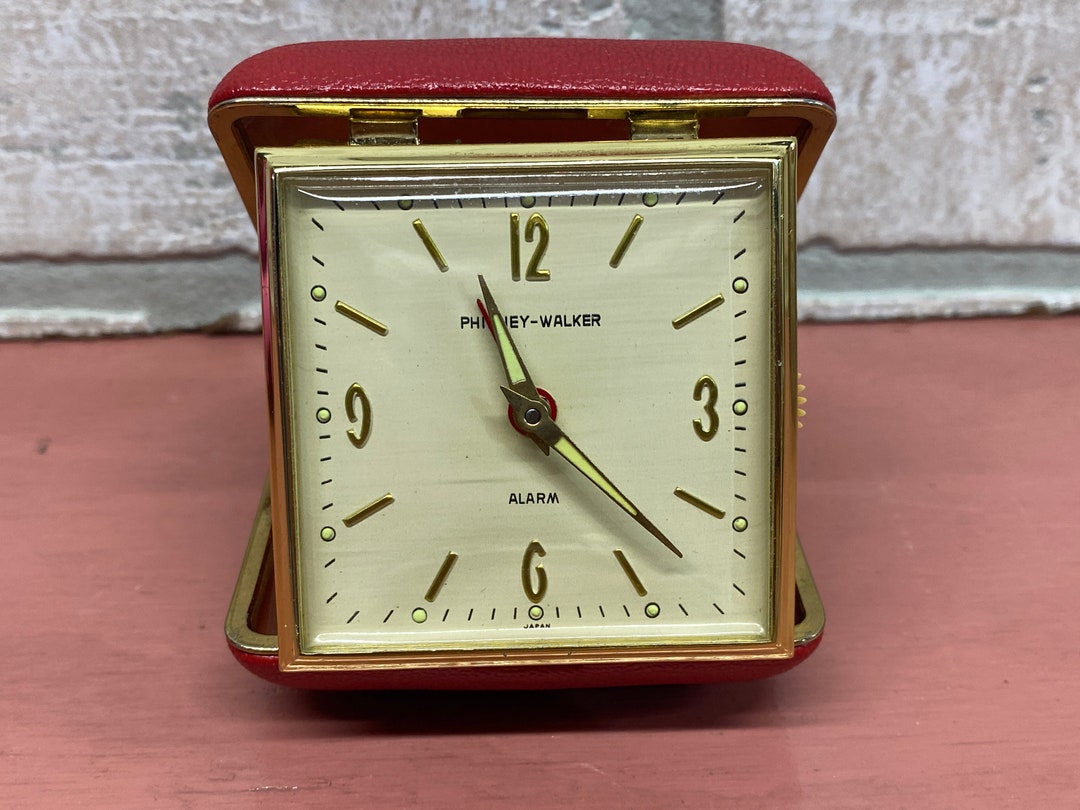 Vintage Red Collectible Alarm Clock, Travel Clock - Etsy