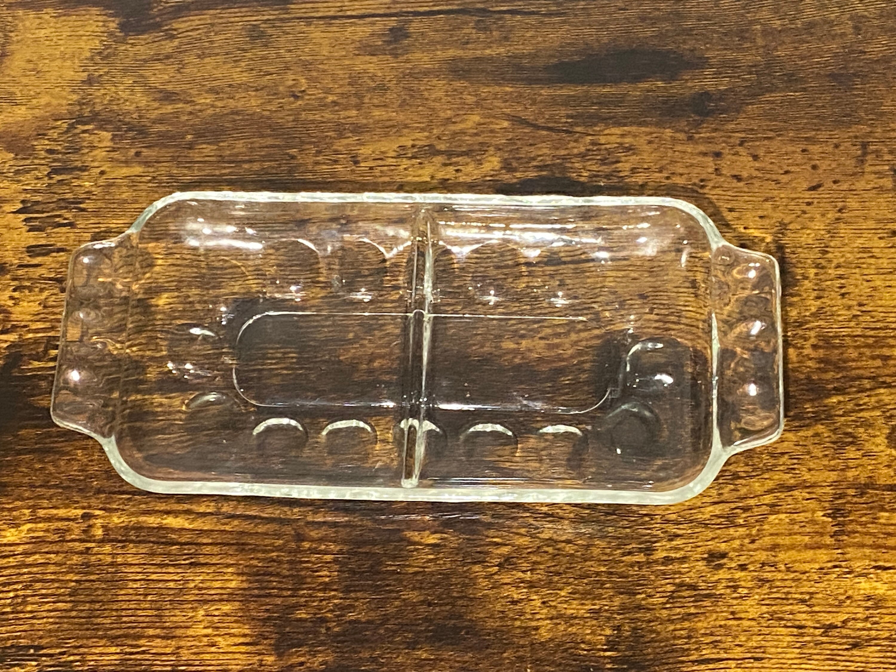 Shallow Relish Tray Serving Platter Glass Serving Dish - Etsy