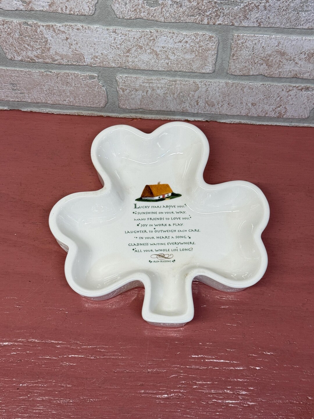 Irish Three Leaf Clover Dish, Irish Blessing, Clover Dish, Ireland - Etsy