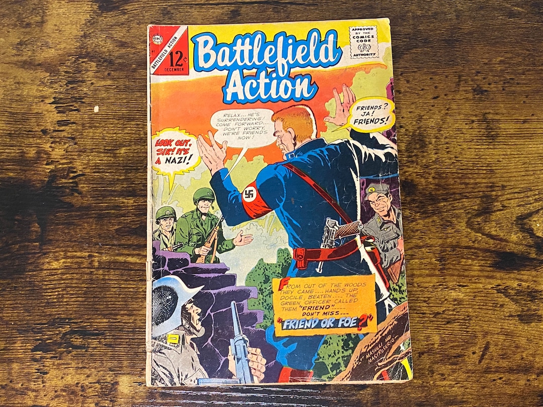 Battlefield Action, Nazis Vintage Comic Book, Graphic Novel, Comic Code ...