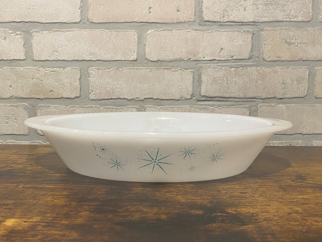 Vintage Oval Blue Star Pattern Casserole Dish, Vintage Casserole ...