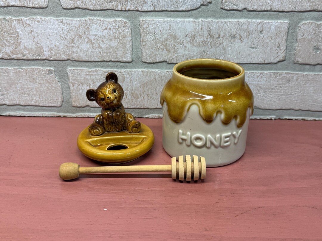 Collectible Honey Pot, Bear With Honey Pot and Honeycomb, Kitchen ...