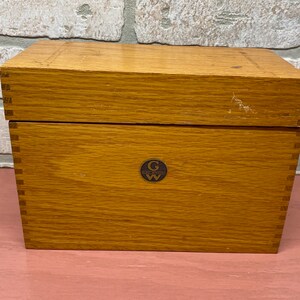 Vintage Wood File Box, Address File, Notecard File, Alphabetic - Etsy
