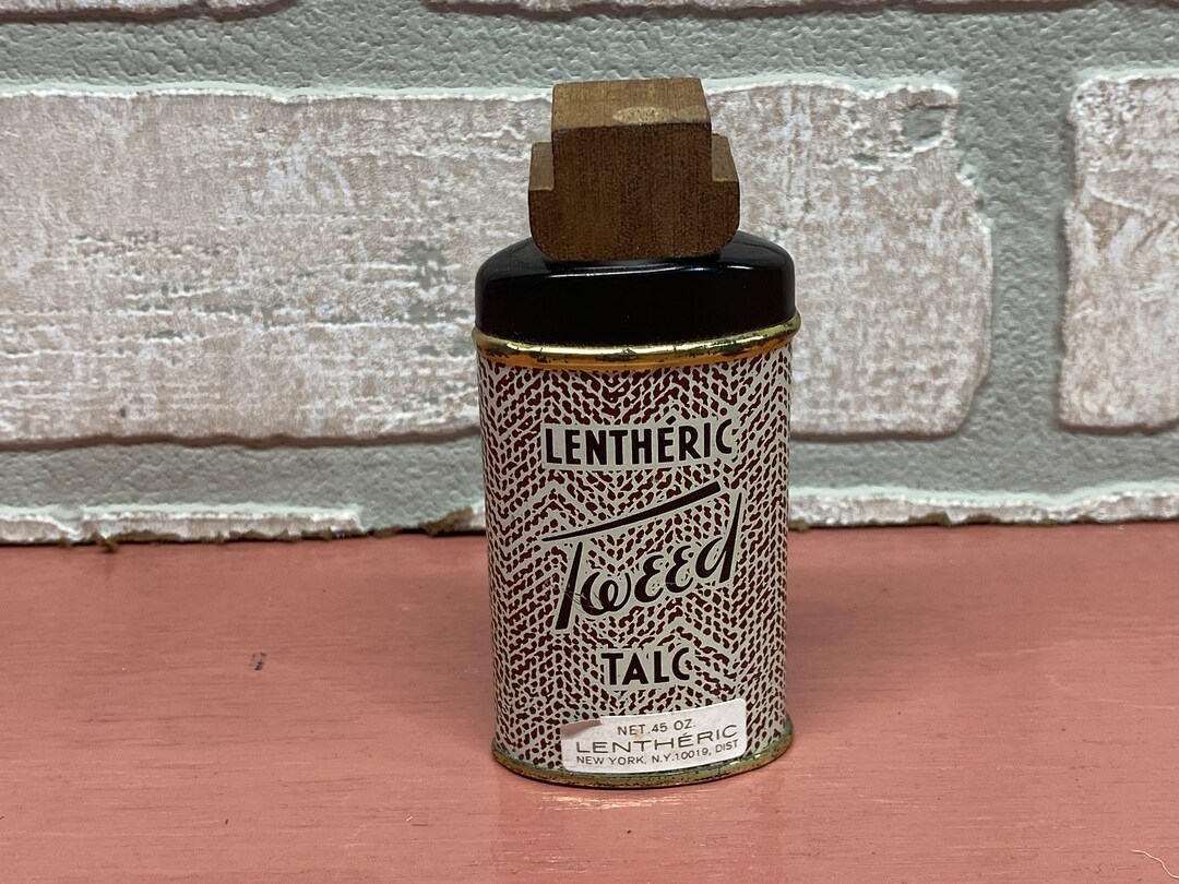 Vintage Tin of Lentheric Tweed Talc, Miniature Collectible Bottle - Etsy