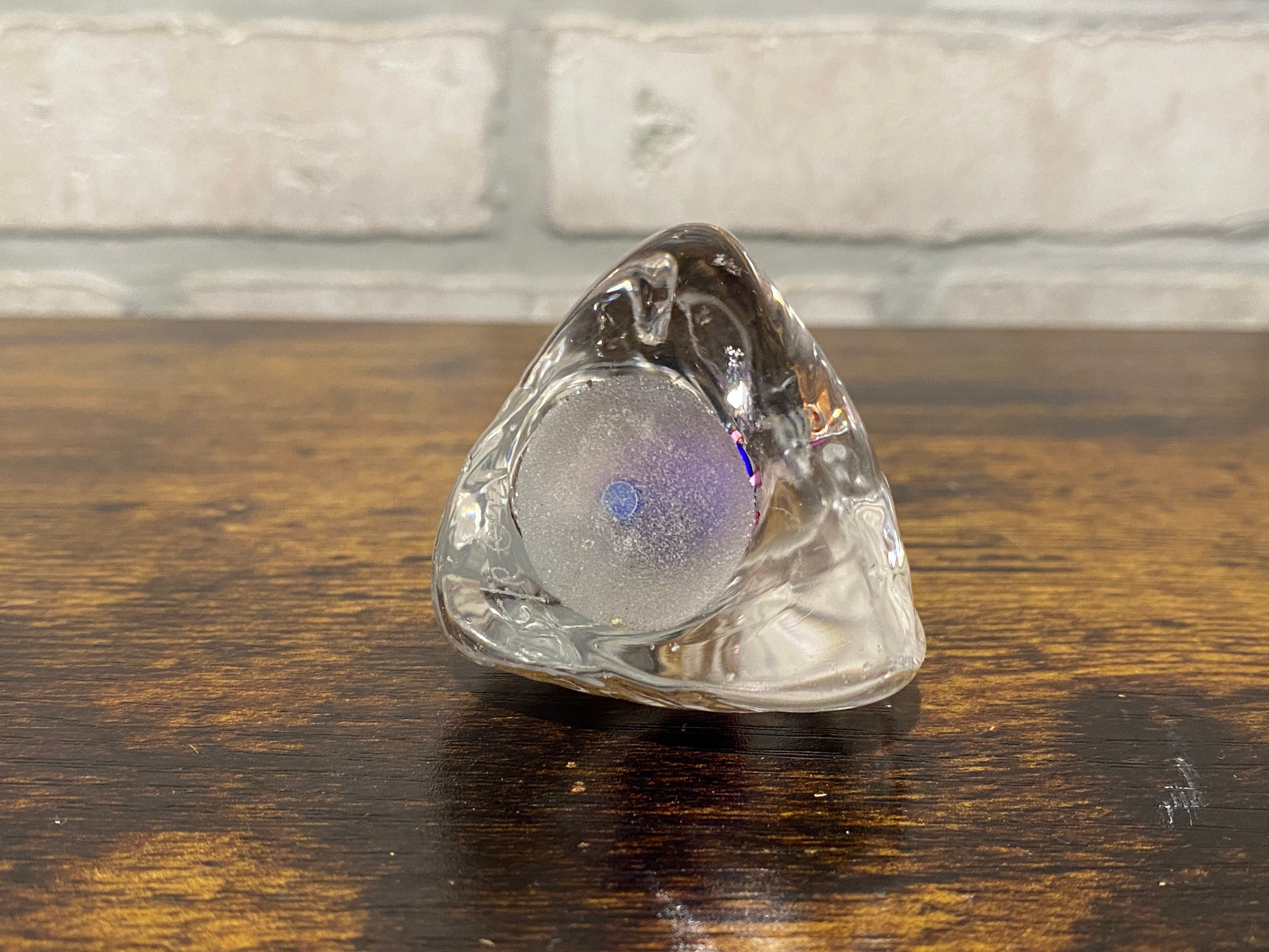 Vintage Schmidt/rhea Paperweight, Triangle Paperweight, Trinket, Knick ...