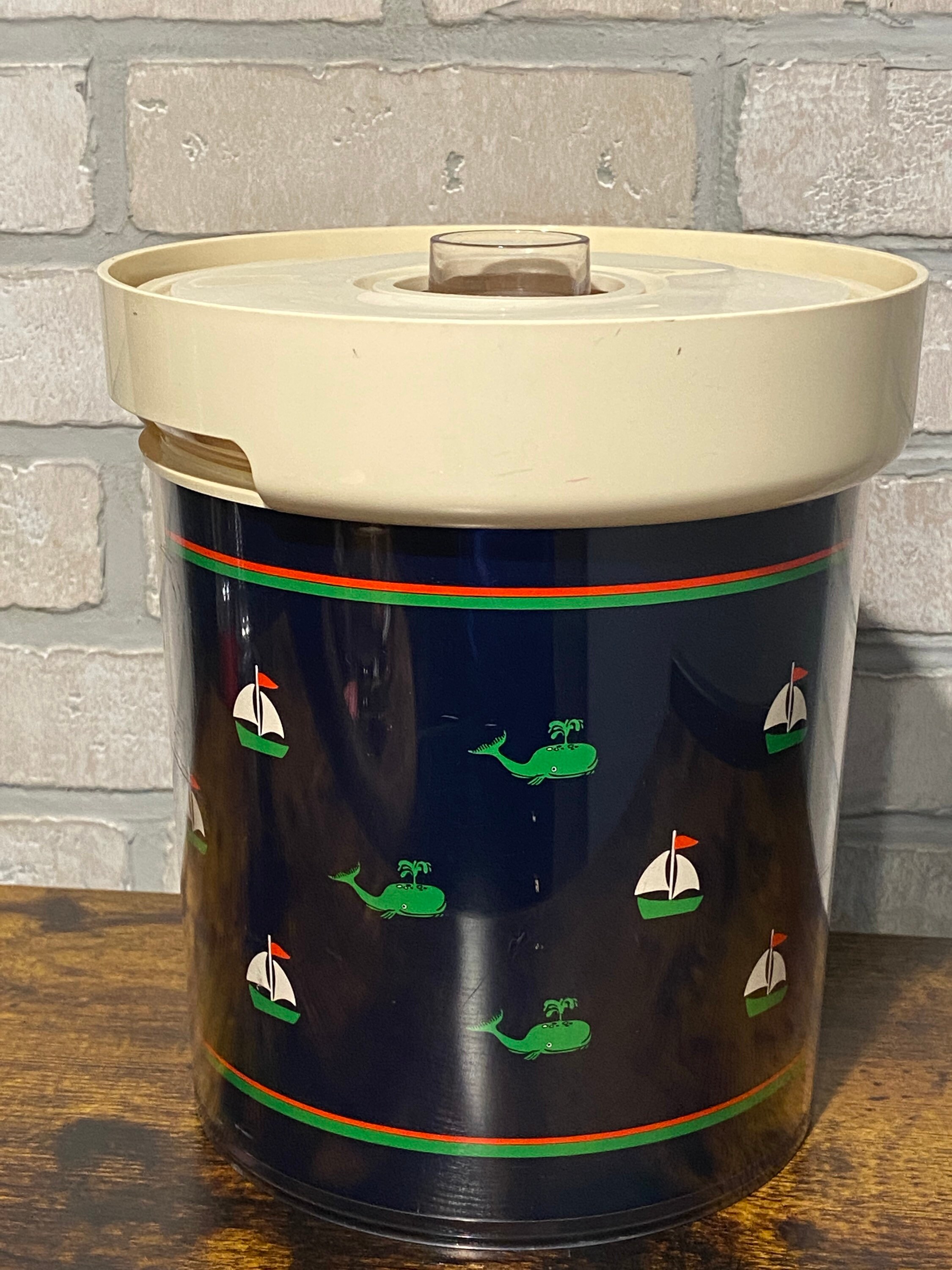 Vintage Whale and Sailboat Ice Bucket, Barware, Bar Accessories - Etsy