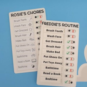 Personalised Routine Chart for Children With Pictures, Chore Chart ...