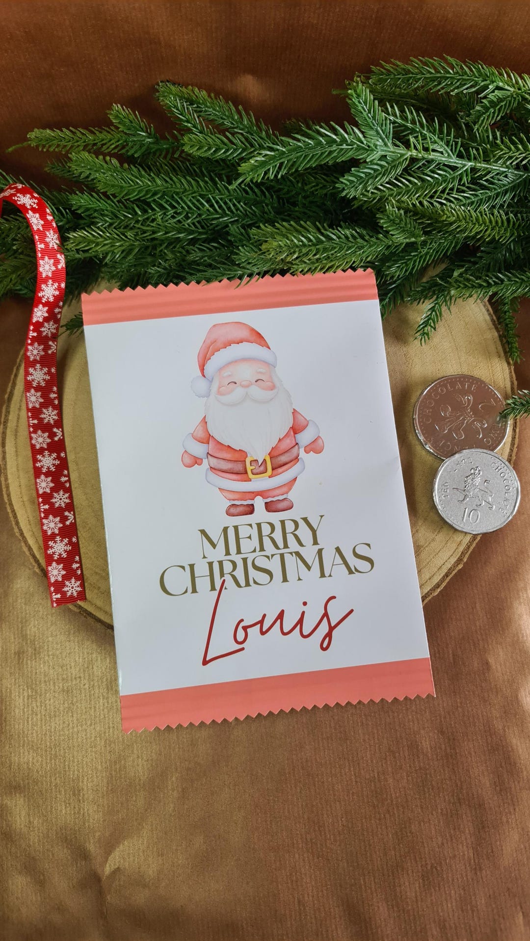 Personalised Cute Santa Claus Christmas Crisp Packets Custom Chip Bags ...