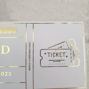 Personalised Event Foiled Ticket Custom Souvenir Golden - Etsy UK