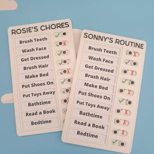 Personalised Routine Chart for Children With Pictures, Chore Chart ...