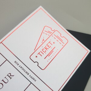 Personalised Event Foiled Ticket, Custom Souvenir Golden Foil Ticket ...