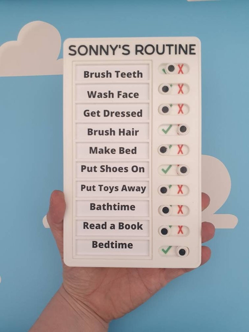 Personalised Routine Chart for Children With Pictures Chore - Etsy UK