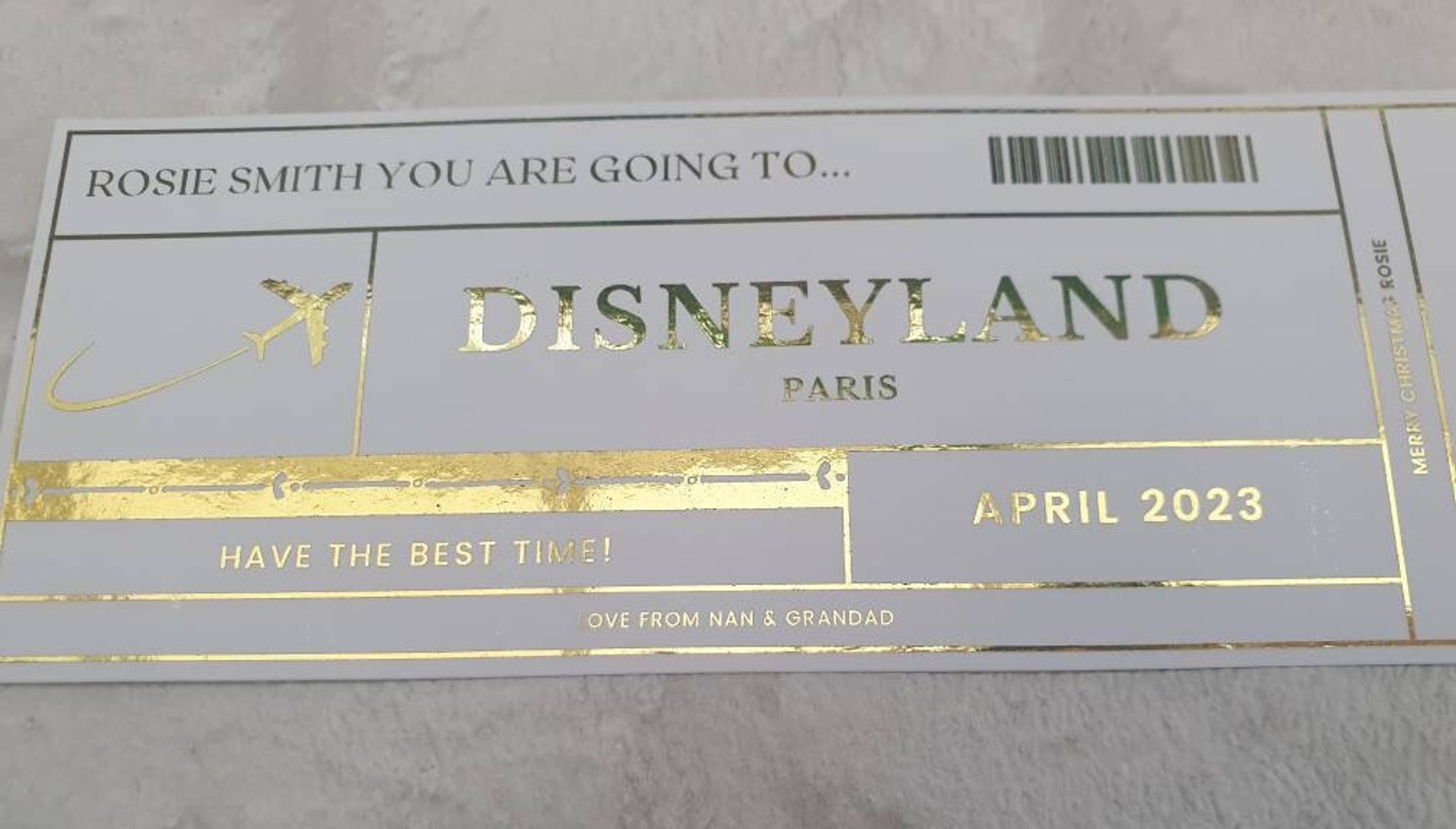Personalised Event Foiled Ticket Custom Souvenir Golden - Etsy UK
