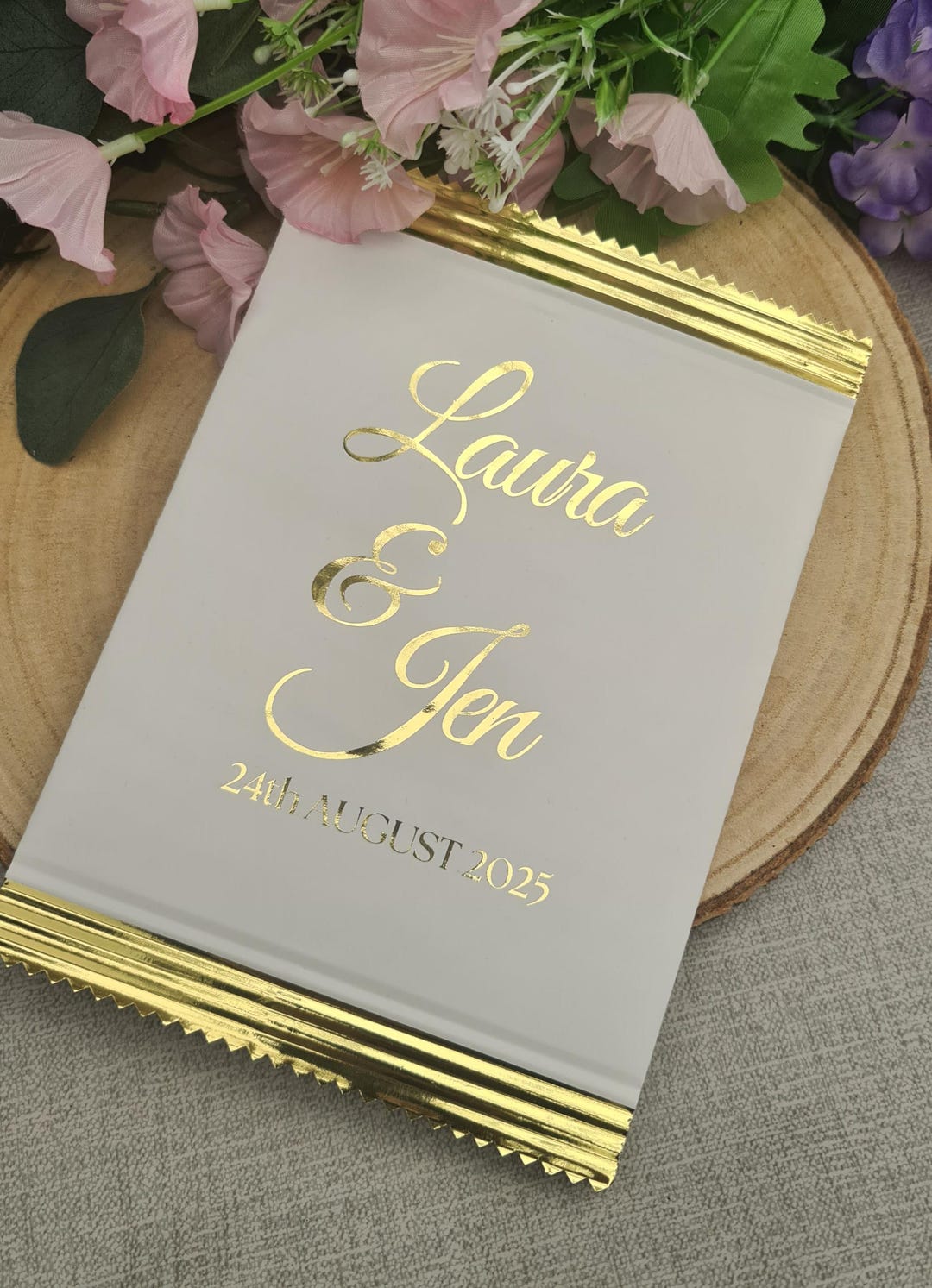 Personalised Foiled Wedding Crisp Packets, Custom Luxury Chip Bags ...