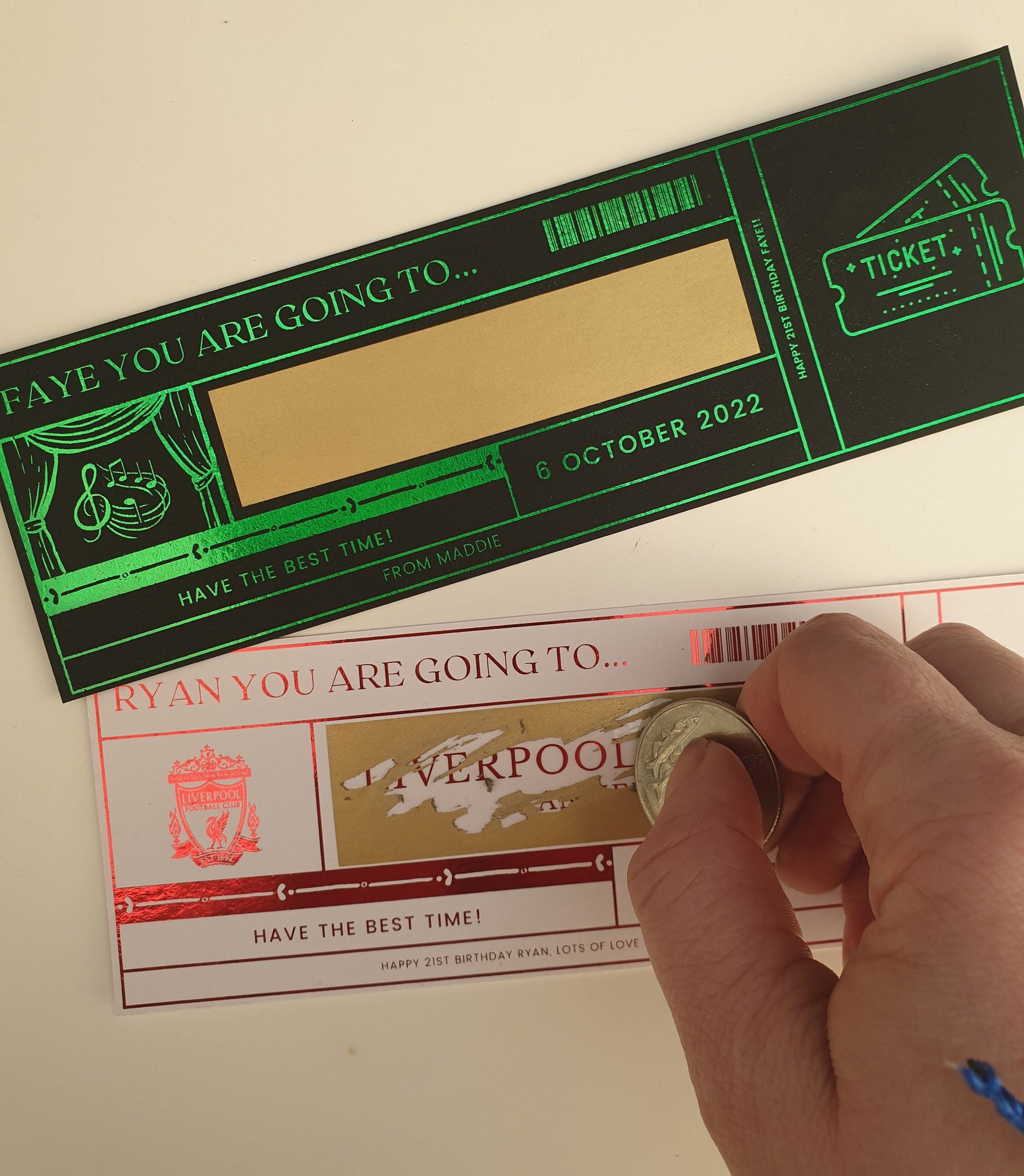 Personalised Event Foiled Ticket Custom Souvenir Golden - Etsy UK