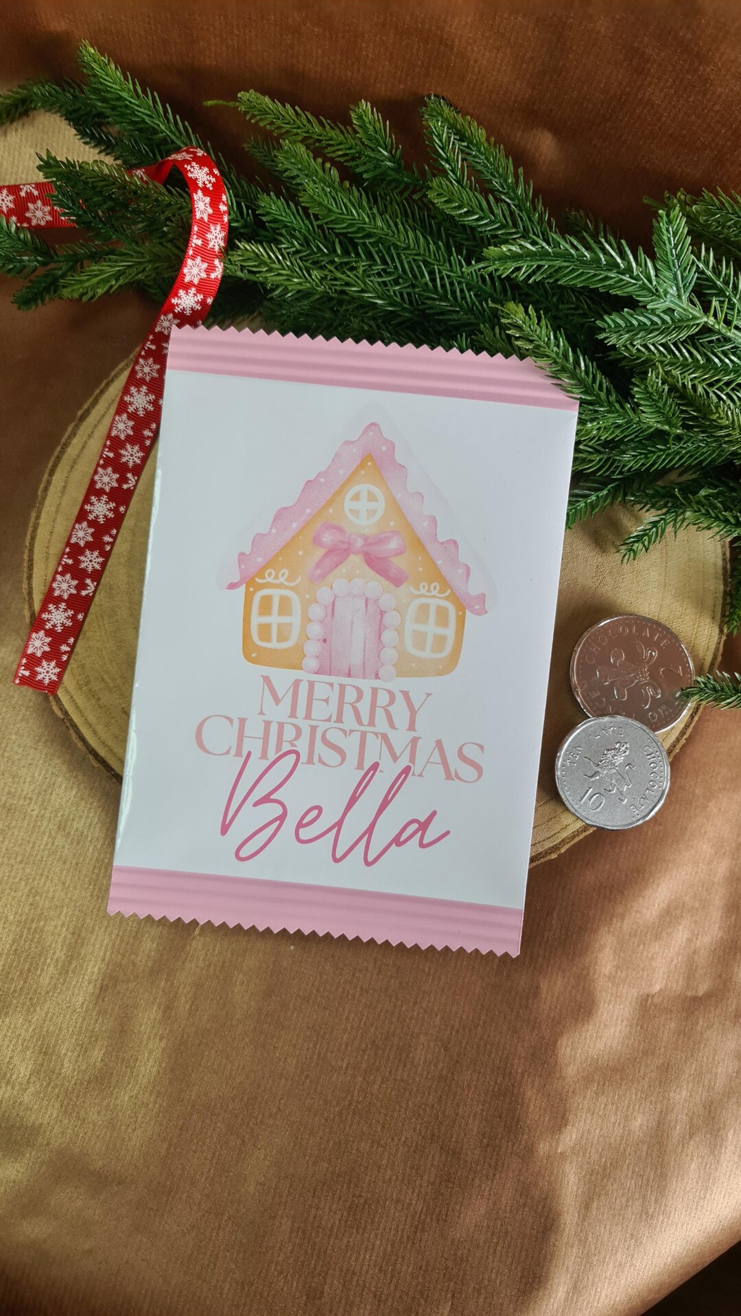 Personalised Gingerbread House Christmas Crisp Packets Custom Chip Bags ...
