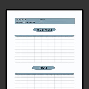 Editable Restaurant Inventory & Order Forms. - Etsy