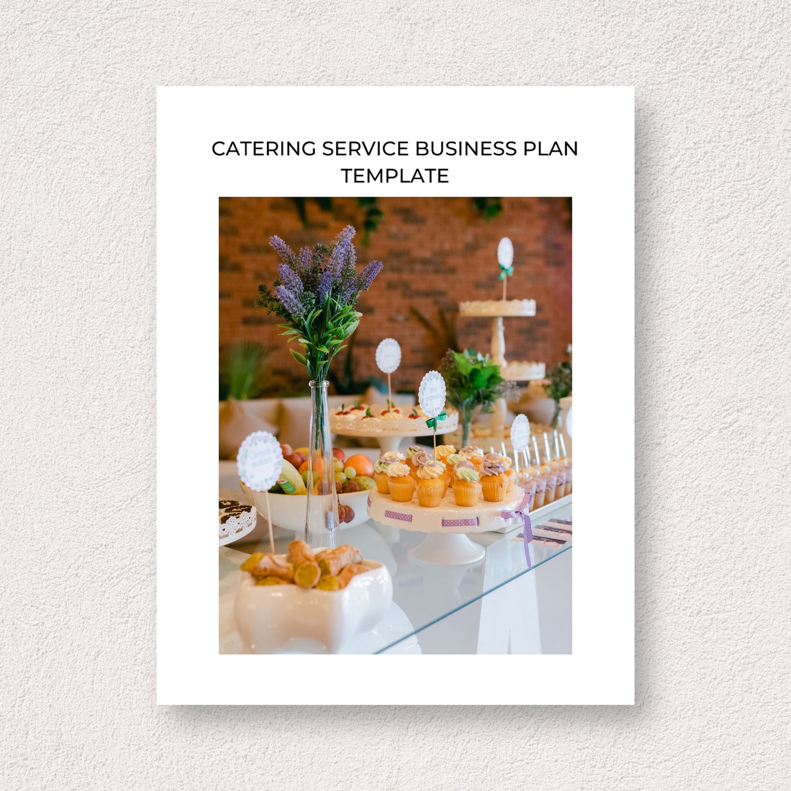 Catering Business Plan Template. Instant Print & Editable Catering Plan ...