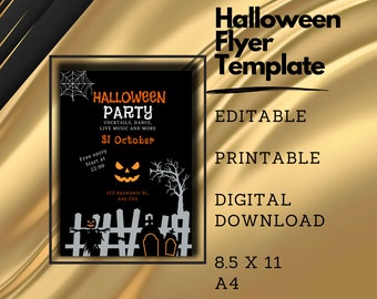 EDITABLE Spooktacular Halloween Dance Flyer With Tickets - Etsy