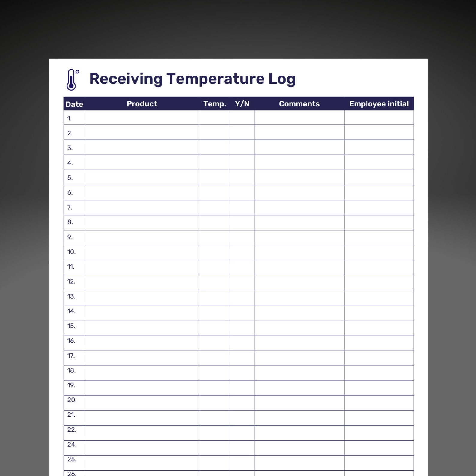 Restaurant Receiving Log and Receiving Food Procedure Poster - Etsy