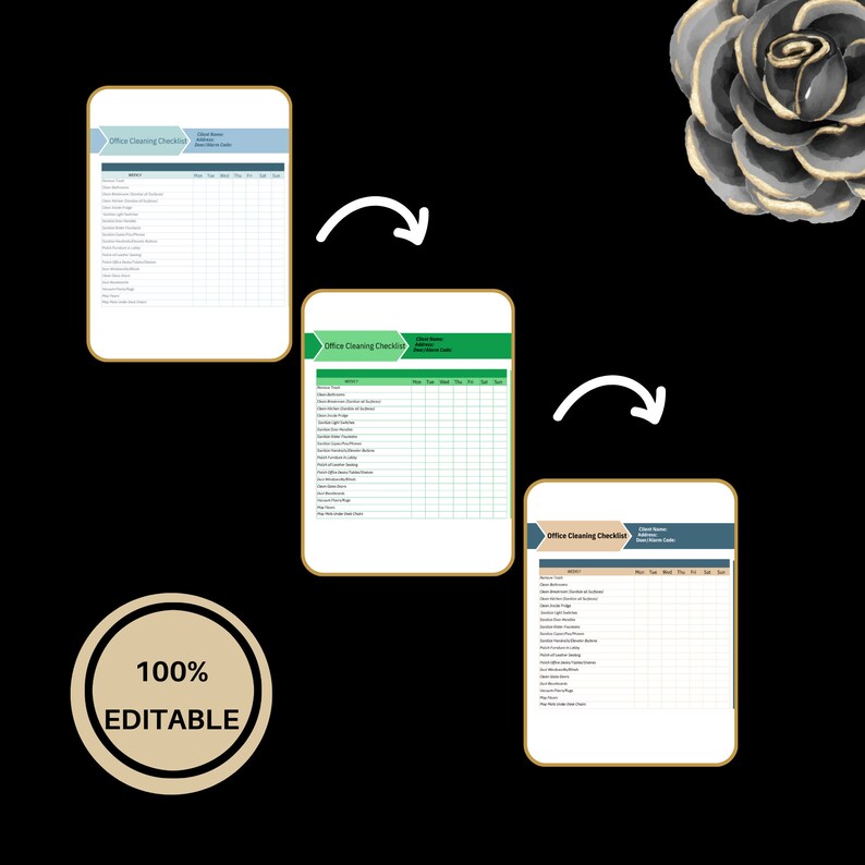 Printable Office Cleaning Checklist: Editable Commercial Cleaning Form ...