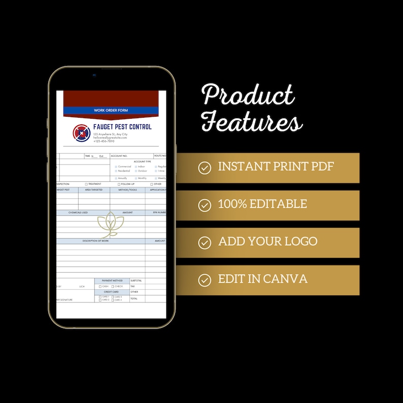 Pest Control Invoice. Pest Control Service. Pest Control Receipt. Pest ...