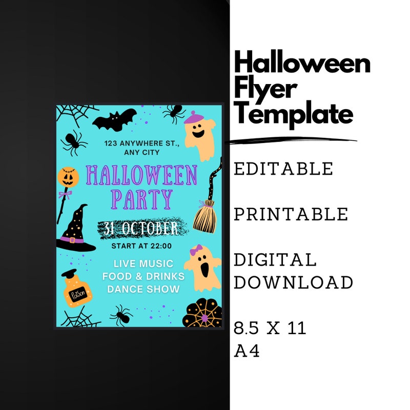 Halloween Costume Contest Poster - Etsy