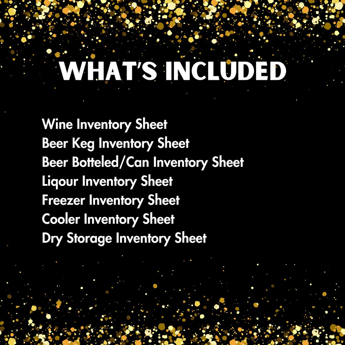 Restaurant Inventory Template. Supply Order List. Printable. Editable ...