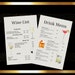 Bar Menu Template. Editable Wine List. Printable Beer & Wine Menu ...
