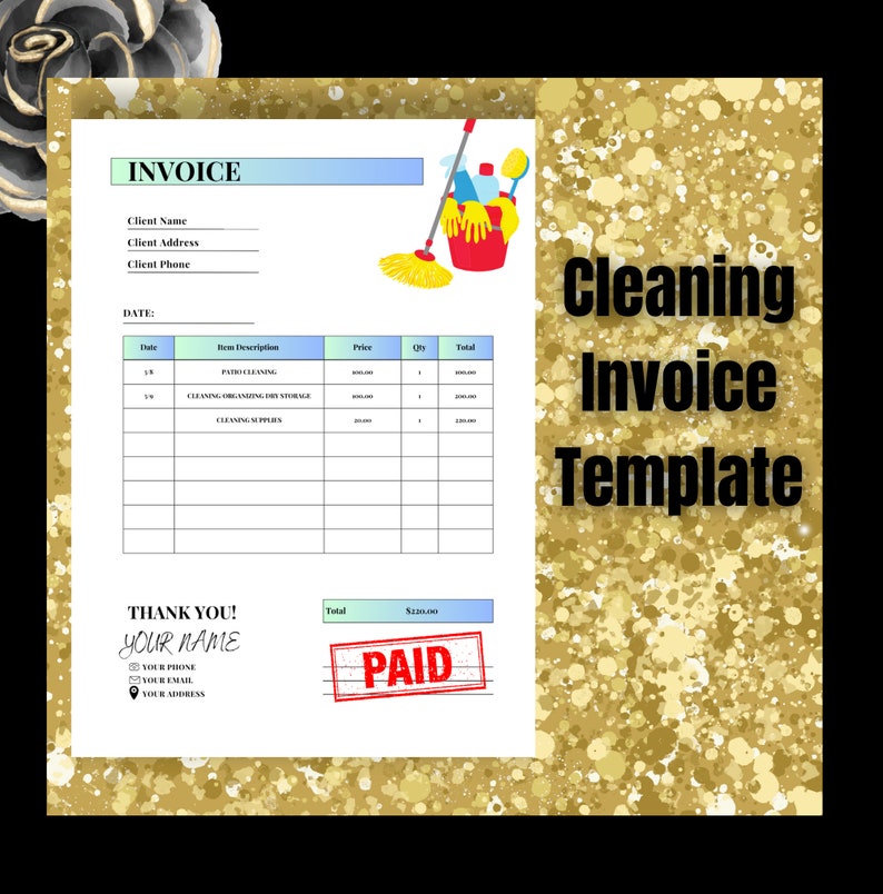 Cleaning Invoice. Cleaning Service. Cleaning Receipt. Cleaning Company ...