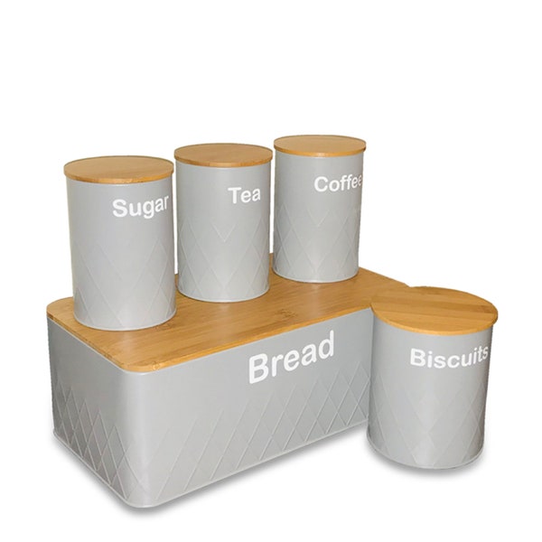 Stackable Tea Coffee Sugar Canisters - Etsy UK