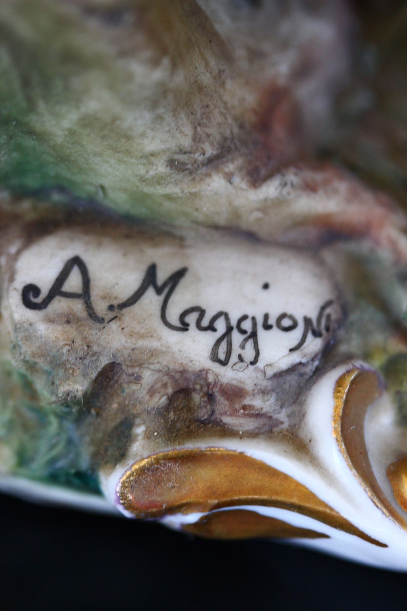 Vintage Hand Painted Capodimonte Porcelain Figurine: Maggioni Artist ...