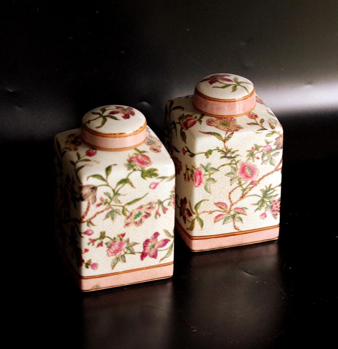 Crackle Glaze Porcelain Jars: Wong Lee 1895 Chinese Containers - Etsy