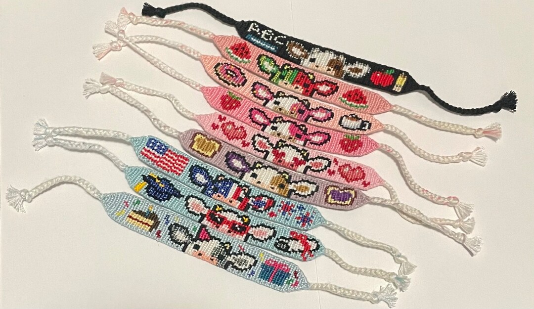 Adorable Handmade Cow Friendship Bracelets - Etsy