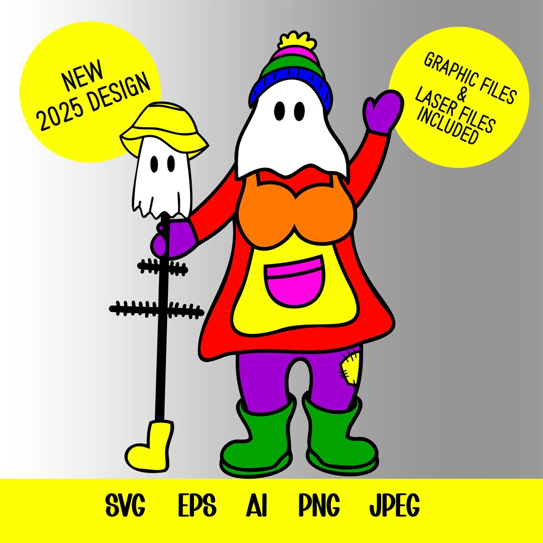 Newfoundland Mummer & Ugly Stick - Christmas Digital Art (svg, Eps, Ai ...