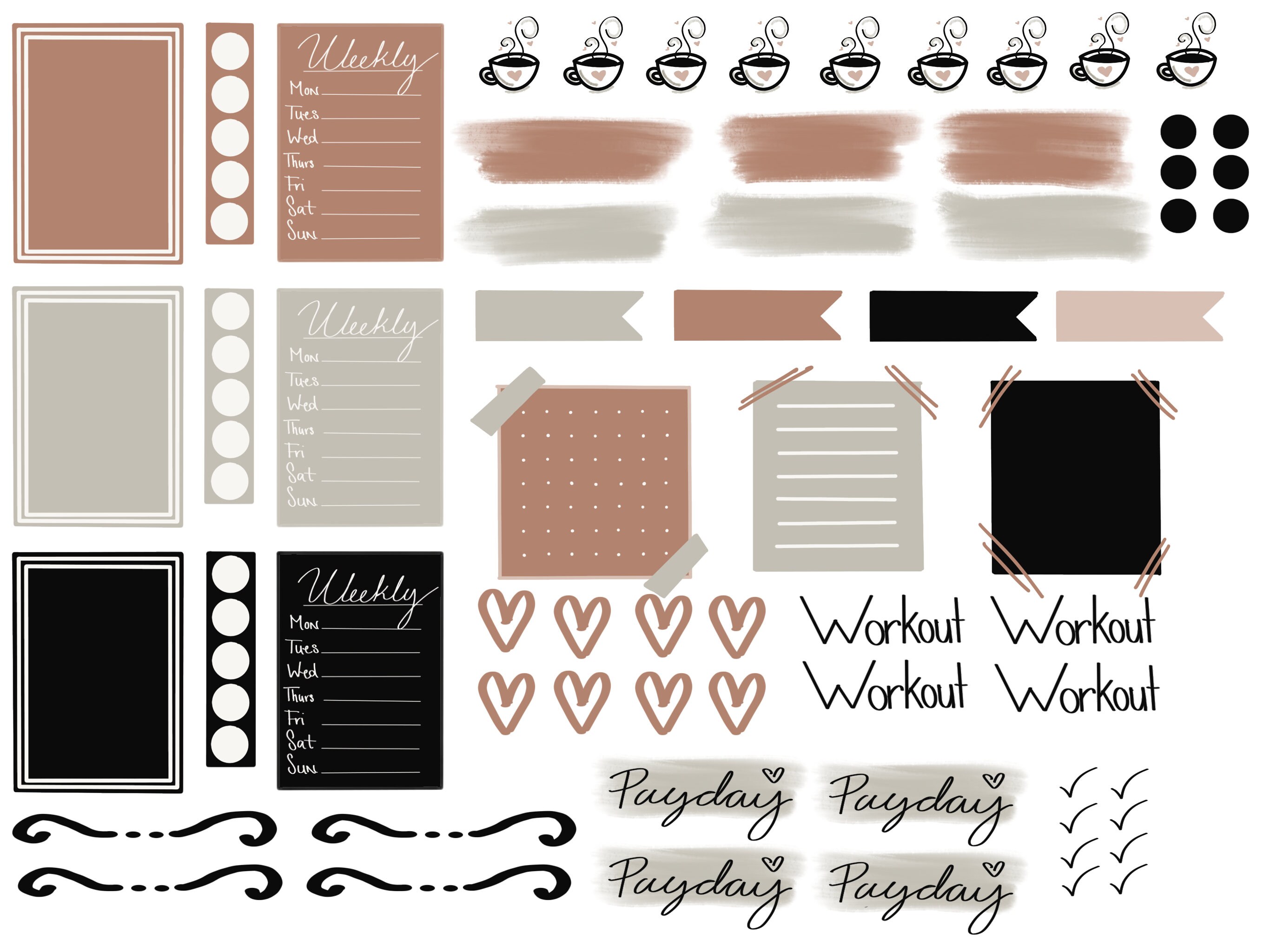 Digital Stickers for Planner - Etsy