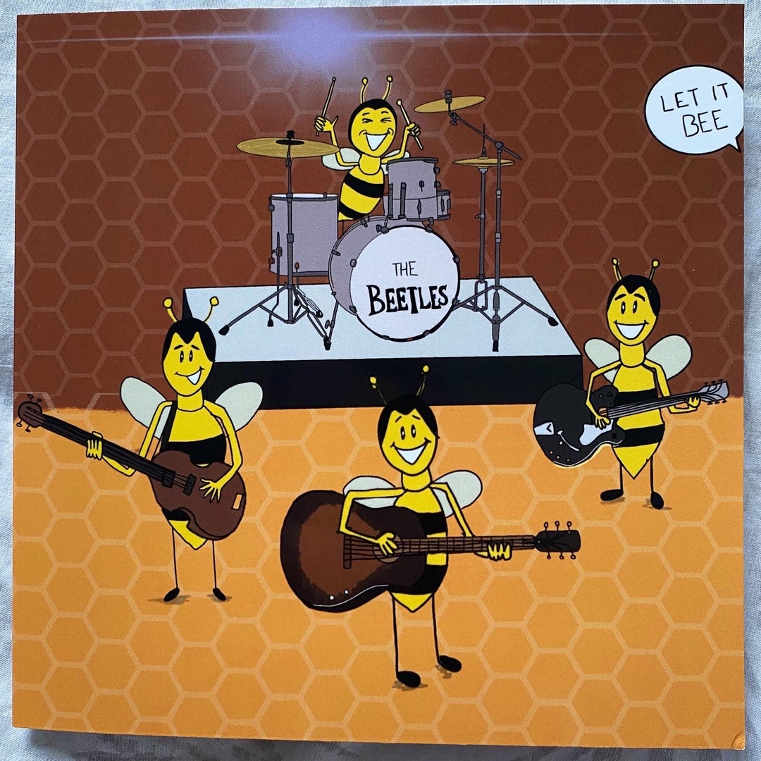 The Beetles Bee Card the Beatles Pun Birthday/funny Card - Etsy