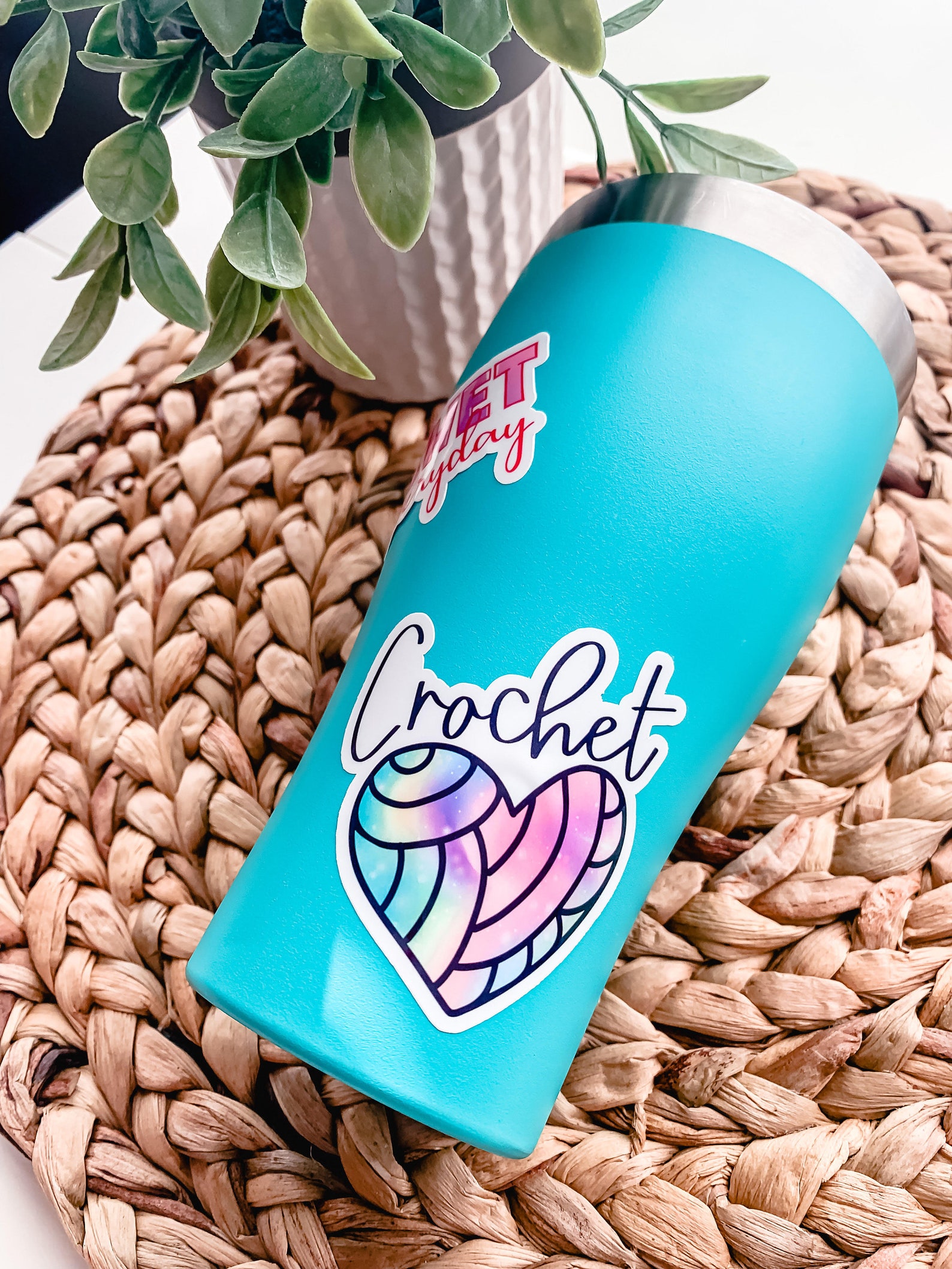 Crochet Heart Sticker/ Cute Crochet Sticker/ Yarn Sticker - Etsy