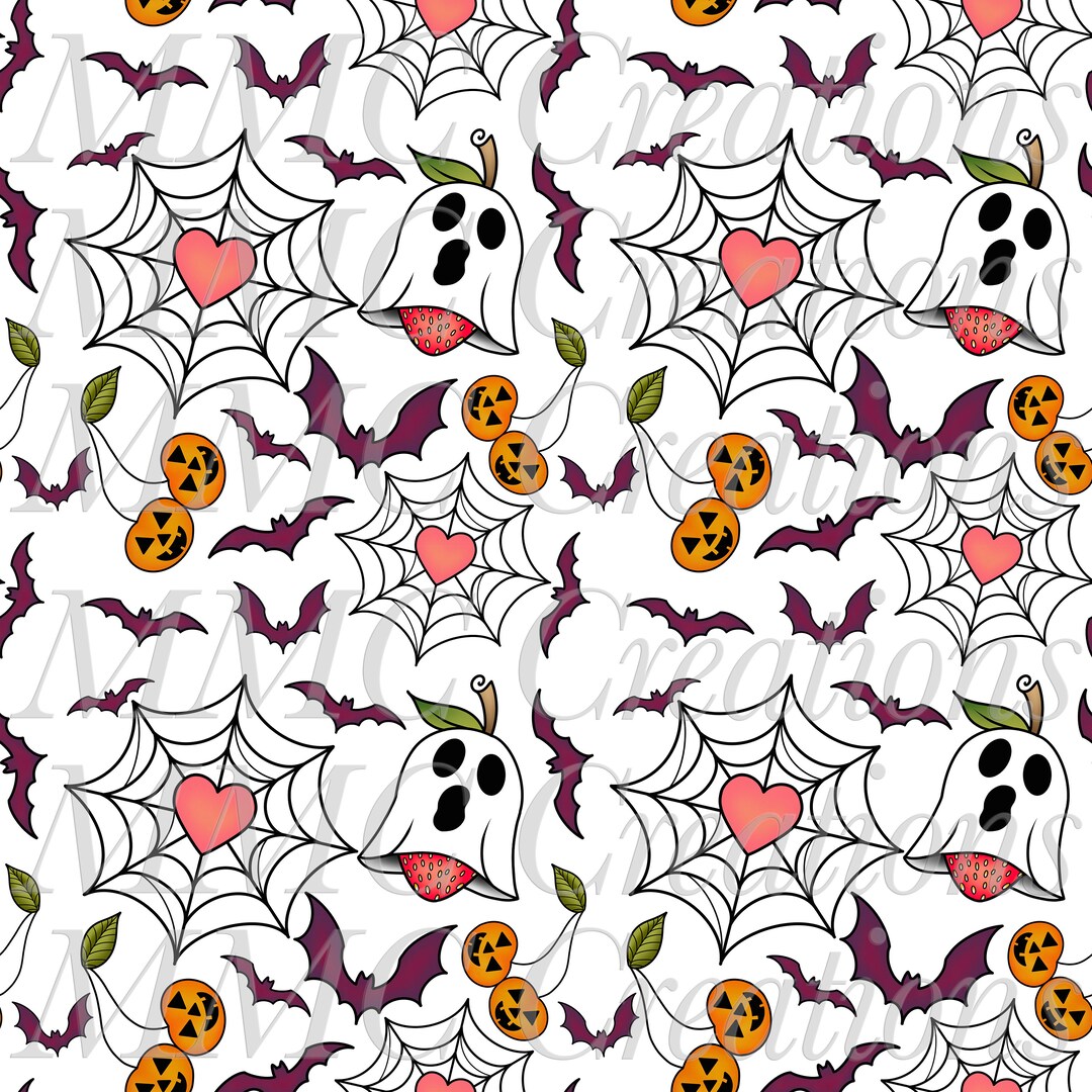Seamless Halloween Pattern, Png and Jpeg, Digital Paper, Printable ...
