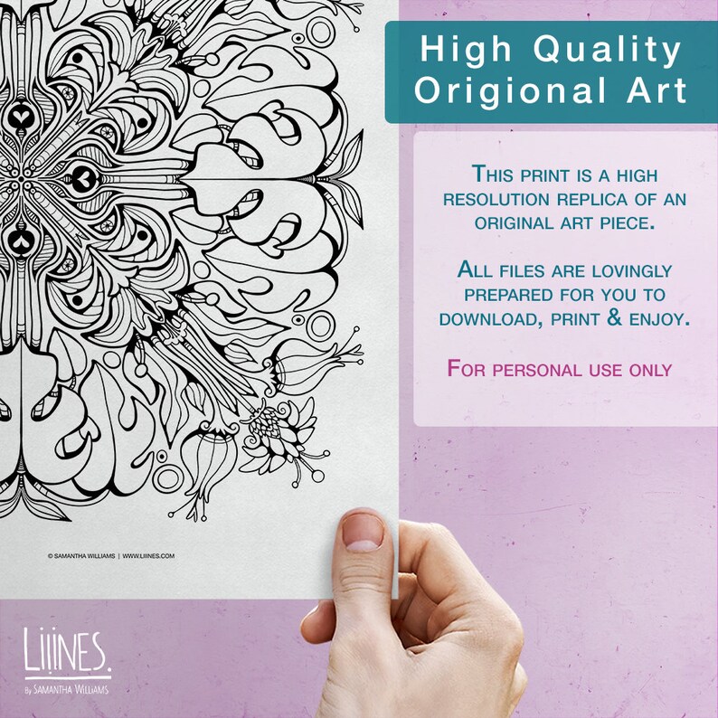 Monstera Mandala - Downloadable, Printable Colouring & Drawing Sheets ...