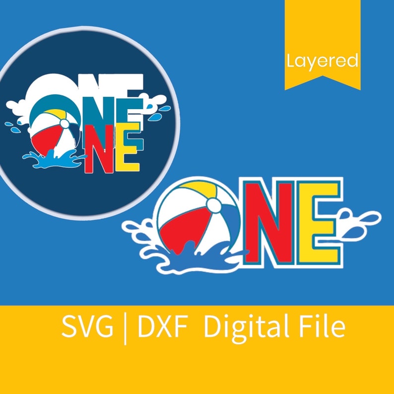 ONE Splish Splash Beach Ball SVG Beach Ball One Party Pool Party ONE ...